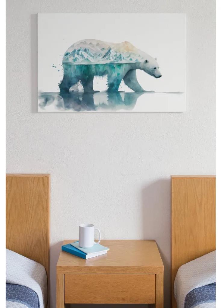 Obraz na plátně - Polární medvěd, ledovec FeelHappy.cz Velikost obrazu: 40 x 30 cm
