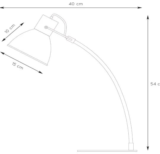Lucide 03613/01/30 - Stolní lampa CURF 1xE27/60W/230V černá