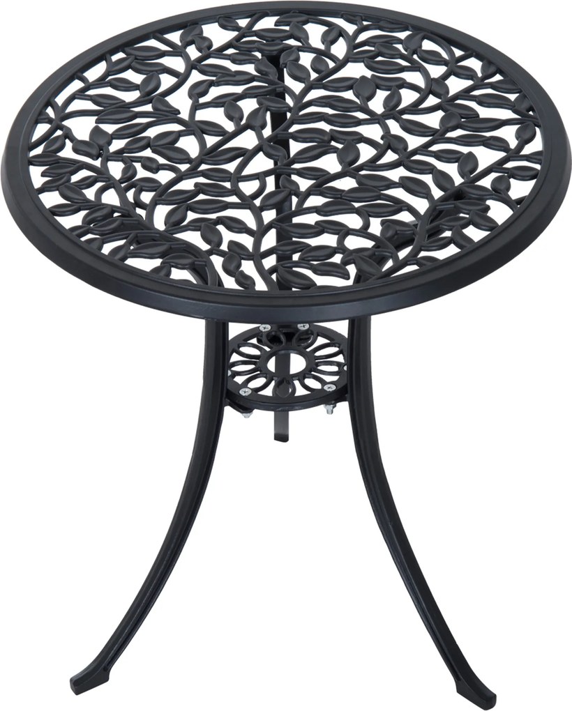 Outsunny Bistro set pro 2 osoby Balkonový nábytek set bistro stůl se 2 židlemi černý