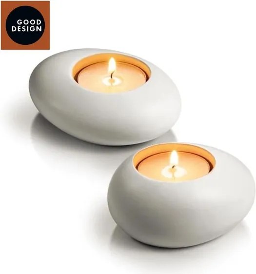 TESCOMA Stojánek na čajové svíčky FANCY HOME Stones 2 ks, šedá
