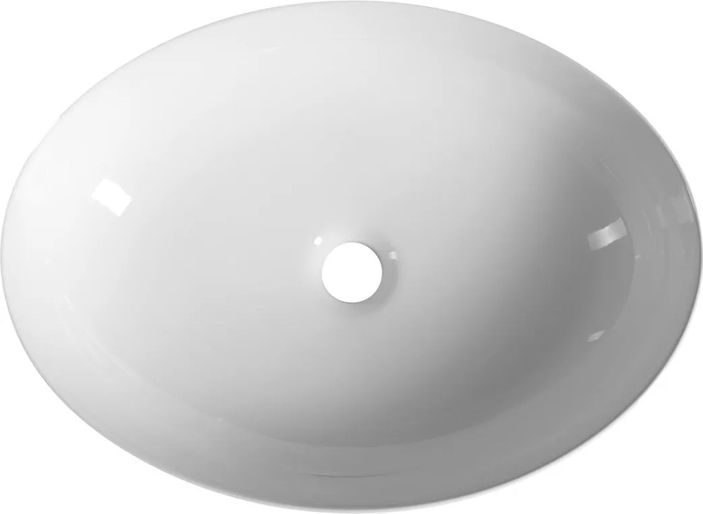 Aqualine Aqualine, Keramické umyvadlo na desku, 50,5x37 cm, bílá, 50361
