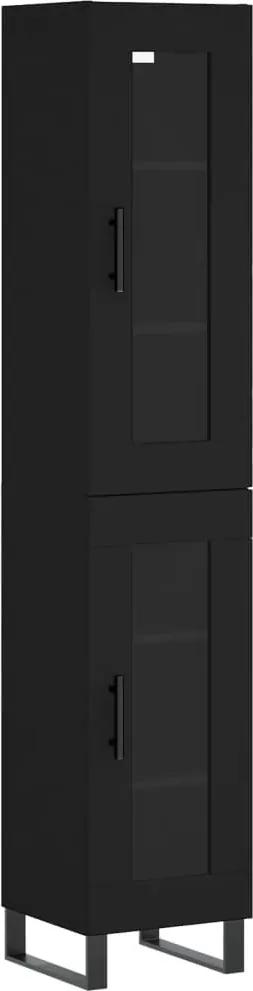 vidaXL Skříň highboard 34,5x34x180 cm kompozit [3199450] Barva: bílá s vysokým leskem