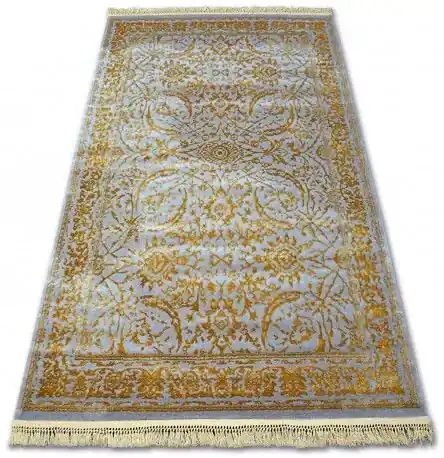 Luxusní kusový koberec MANYAS 194AA Šedý zlatý Rozměr: 80x300 cm | Biano