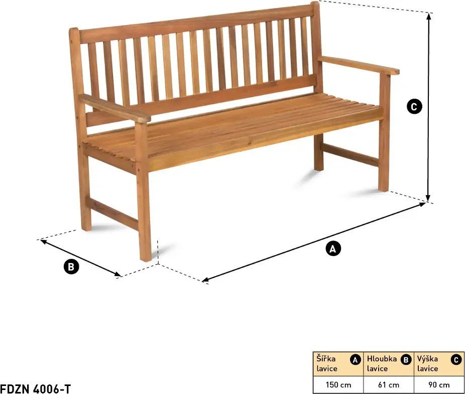Fieldmann FDZN 4006-T Zahradní lavice