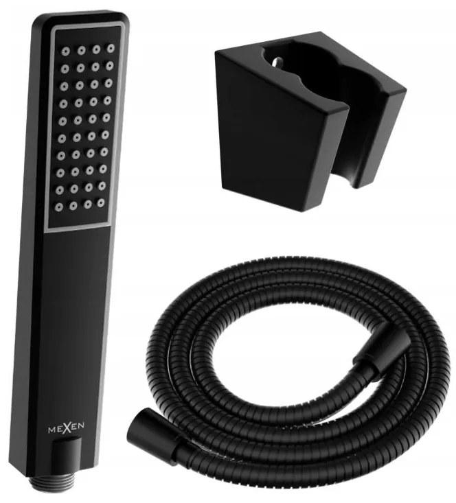 Mexen příslušenství - 1-bodový ruční sprchový set R-72, černá, 785726053-70
