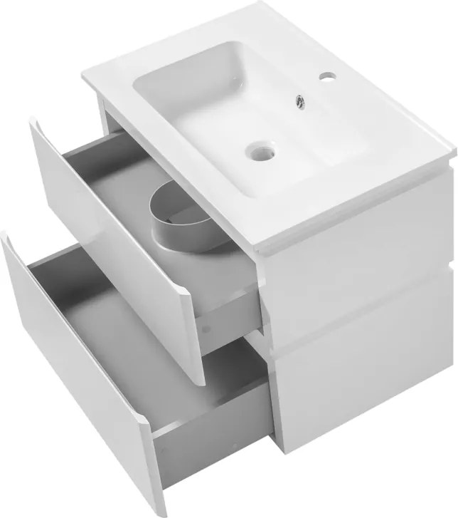 Lavedo Lion II 70 White koupelnová skříňka s umyvadlem z litého mramoru