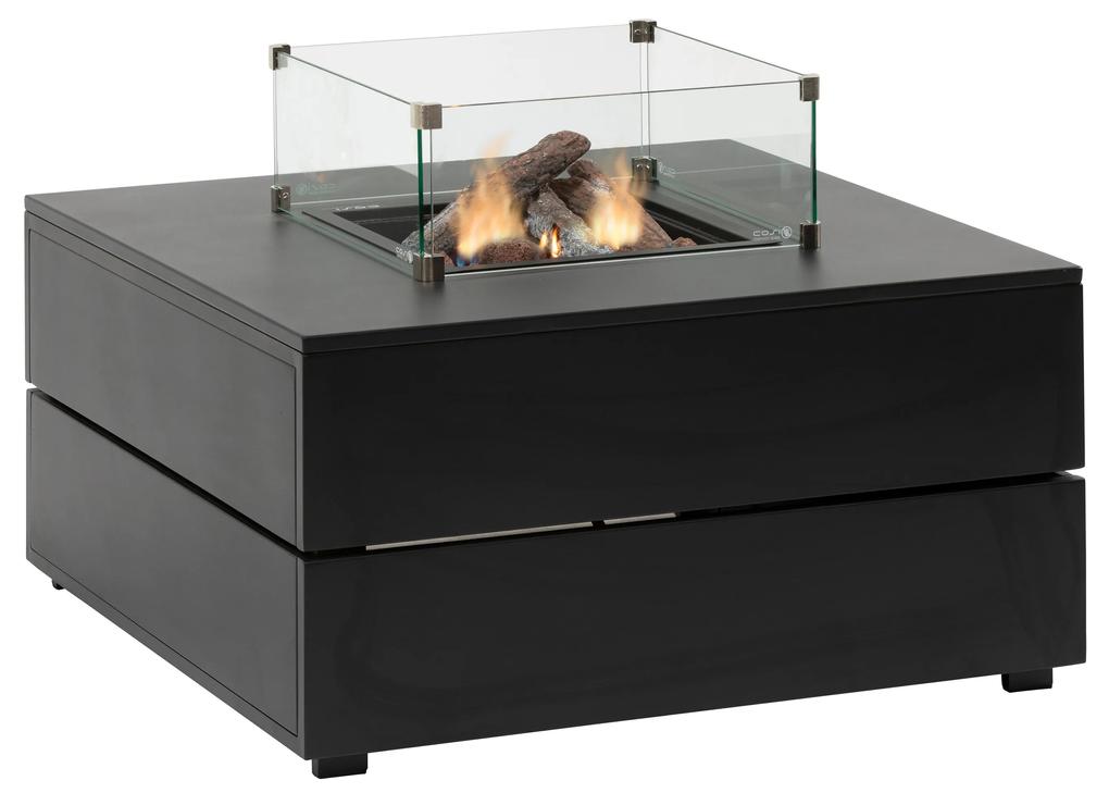 Stůl s plynovým ohništěm COSI- typ Cosipure 100 černý rám / černá deska
