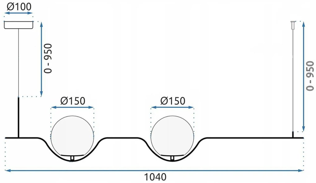 Toolight Závěsné svítidlo APP981-2CP