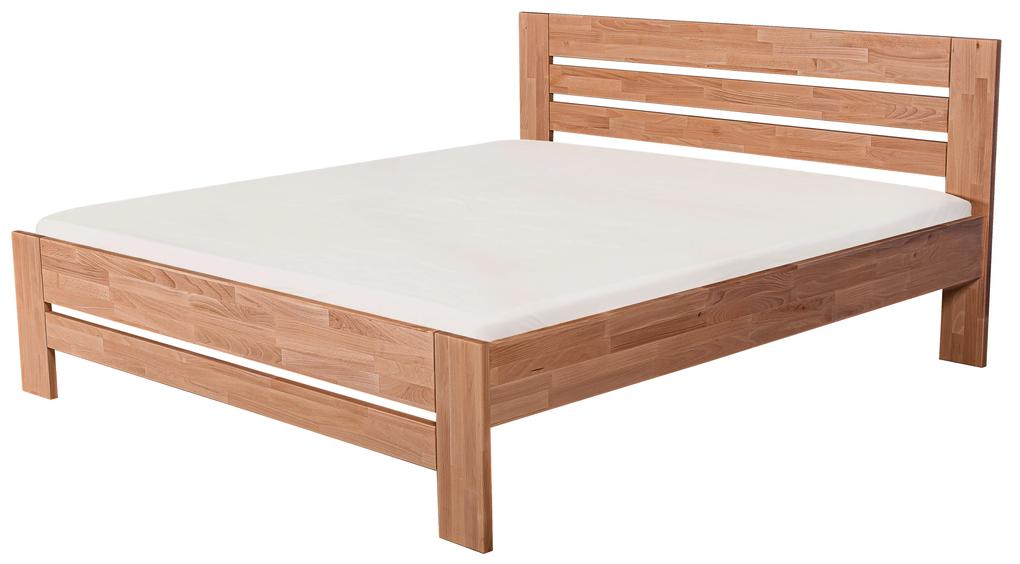 Masivní postel DARA - Solwo Design Dřevo a odstín oleje: DUB Cink - Olej odstín DO203, Rozměr spací plochy: 200x200