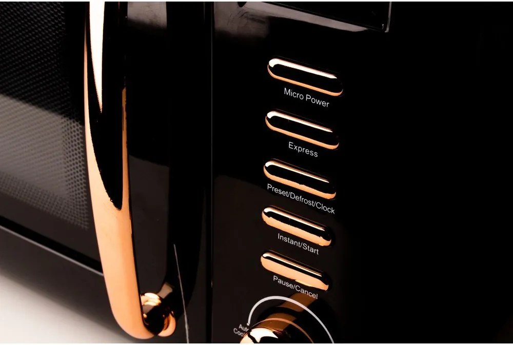 Černá mikrovlnná trouba Black & Copper – Haden