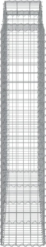 Klenuté gabionové koše 4 ks 200x50x200/220cm pozinkované železo 3146427