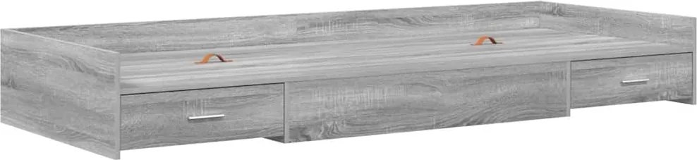 Rám postele s čelo Šedá Sonoma 80 x 200 cm Kompozitní dřevo 3335242