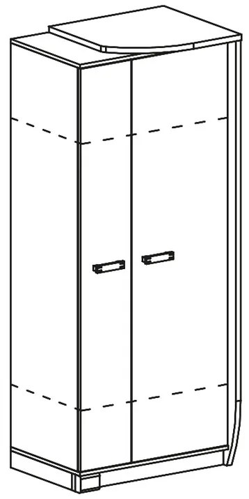 Skříň ROMERO R1 P dub canyon + arusha