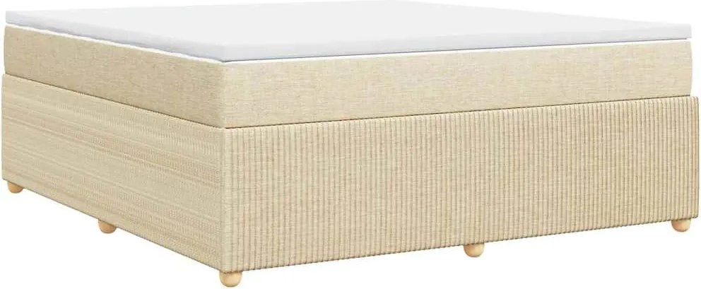 Box spring postel s matrací krémová 180x200 cm textil 3285593
