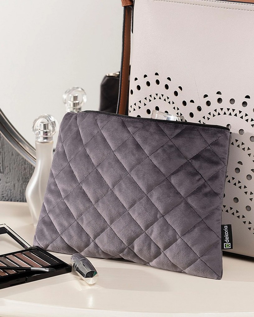 Pouzdro na tablet Velvet barva šedá látka lesklé, sametová