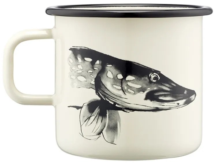 Hrnek Pike & Trout 0,55l, smalt / béžový