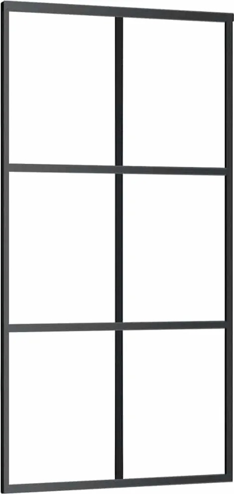 Posuvné dveře se sadou kování černé 102x205 cm ESG Glass 3375846