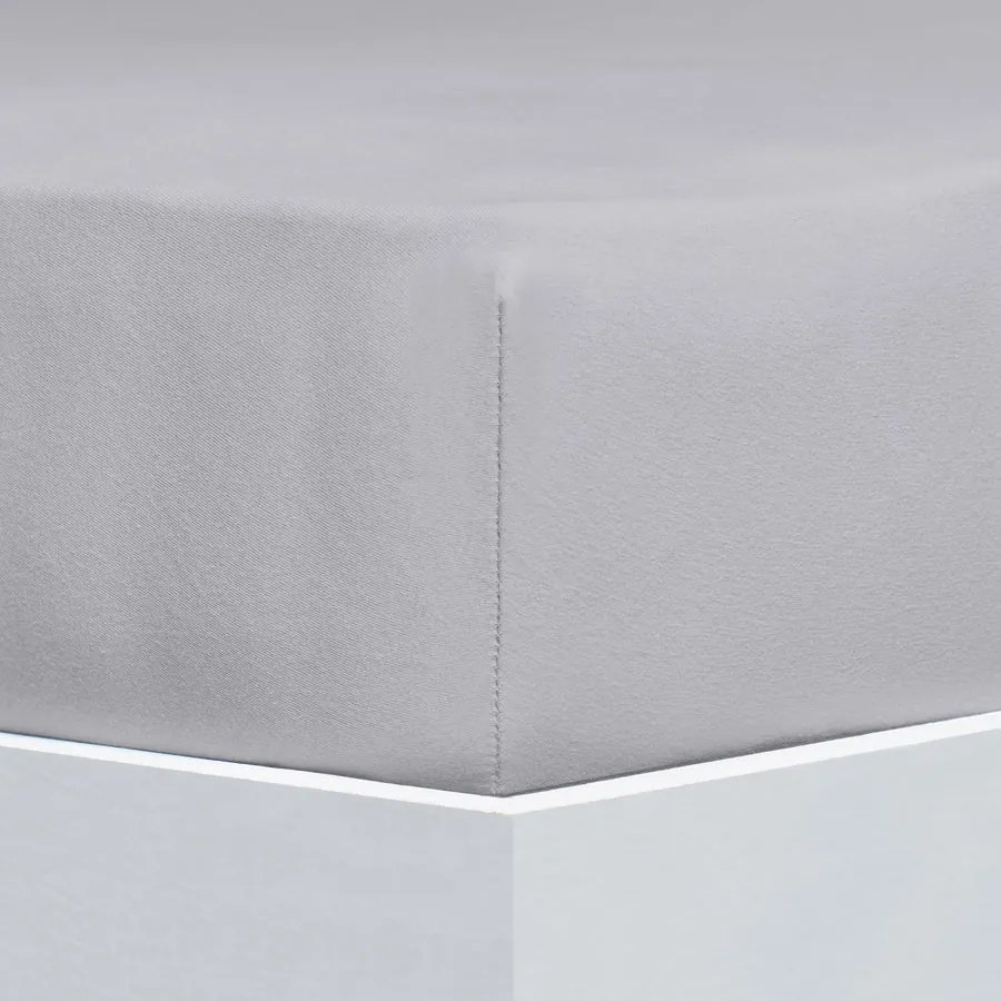 Florella Prostěradlo Solit Jersey Silber, 180-190x200 cm