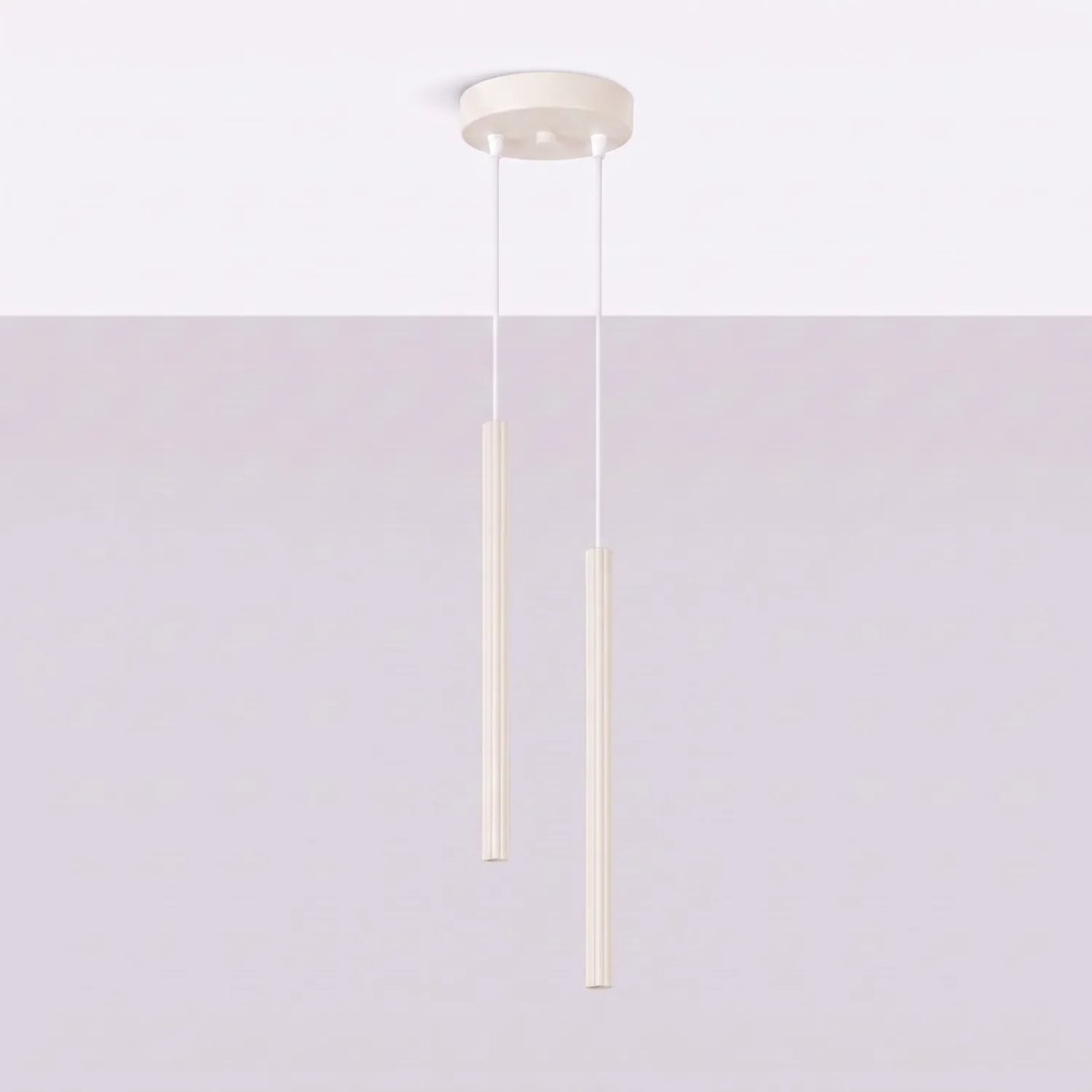 Sollux Lighting Závěsné svítidlo ARCHE 2P béžové