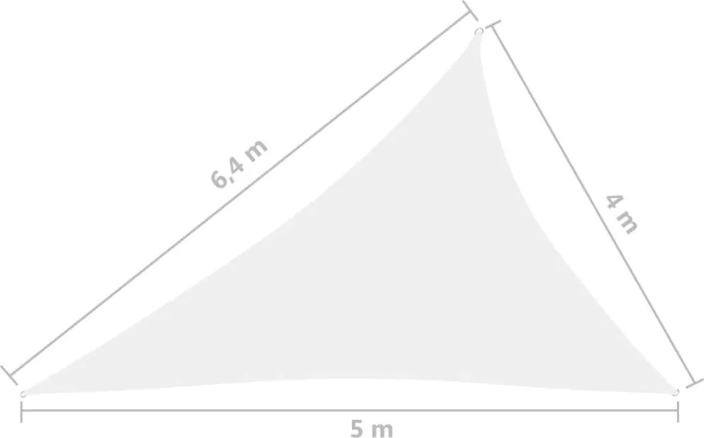 vidaXL Stínící plachta oxfordská látka trojúhelník 4x5x6,4 m [135184] Barva: krémová