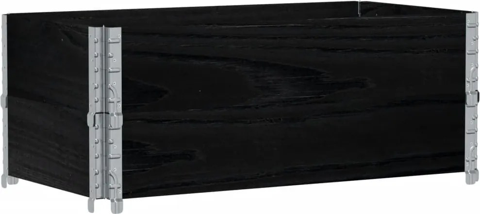 Zahradní truhlík černý 100 x 50 cm masivní borové dřevo 3295392