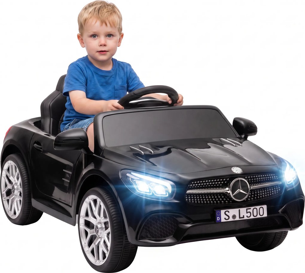 AIYAPLAY Mercedes-Benz elektrické auto pro děti s dálkovým ovládáním, černé
