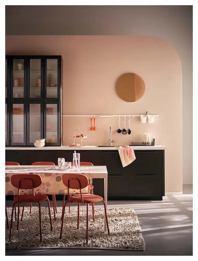 KUCHYŇSKÁ POLSTROVANÁ ŽIDLE IKEA OSTANO červenohnědá