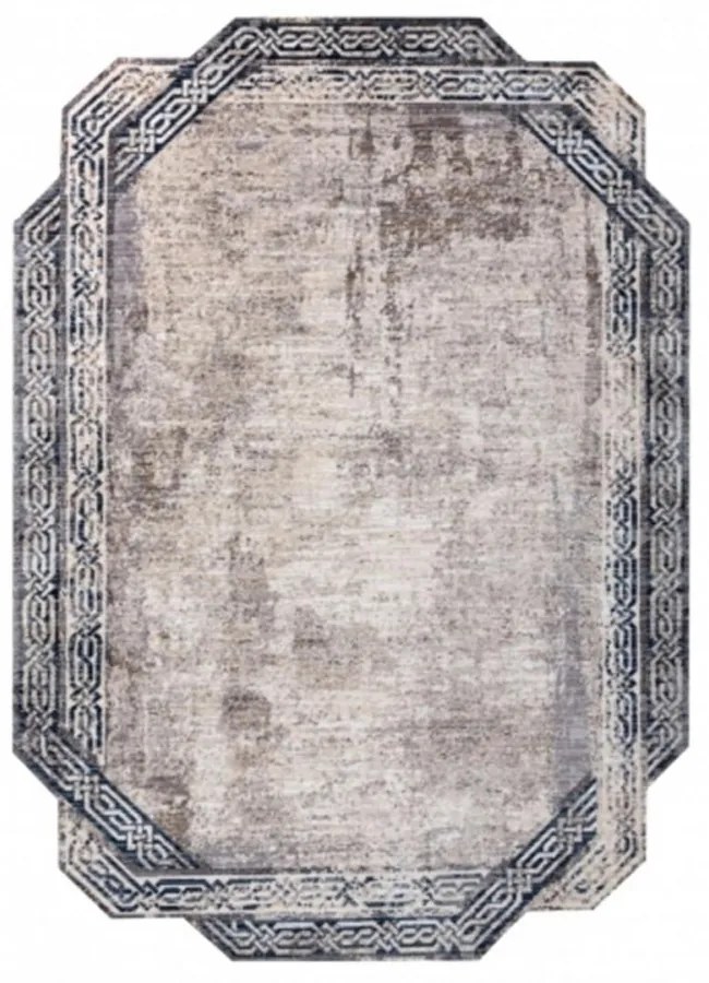 Kusový koberec Rám šedomodrý 195x290cm