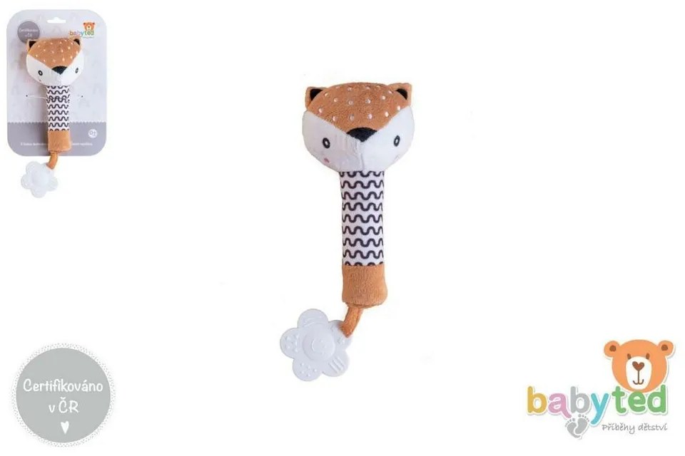 Pískátko / kousátko babyted Srneček plyš 25 cm, hnědá