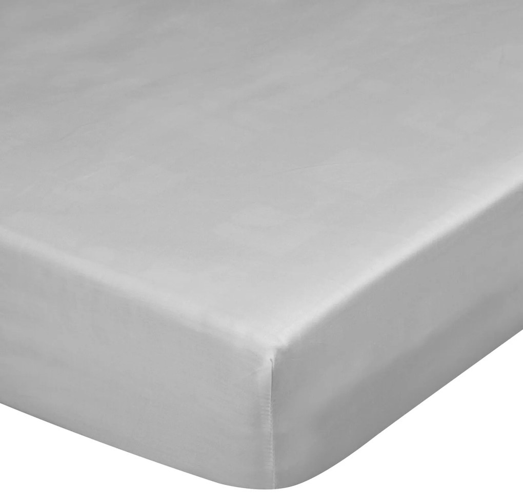 MAKOSATENOVÉ PROSTĚRADLO NOVA S GUMIČKOU 200X220 CM, VÝŠKA 30 CM STŘÍBRNÁ