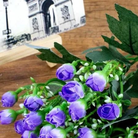 Bytová dekorace - umělá kytice 36 květů Barvy: fialová
