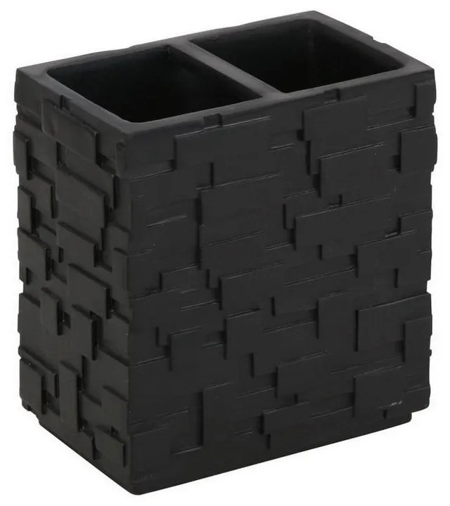Černý kelímek na zubní kartáčky Tomasucci Wall