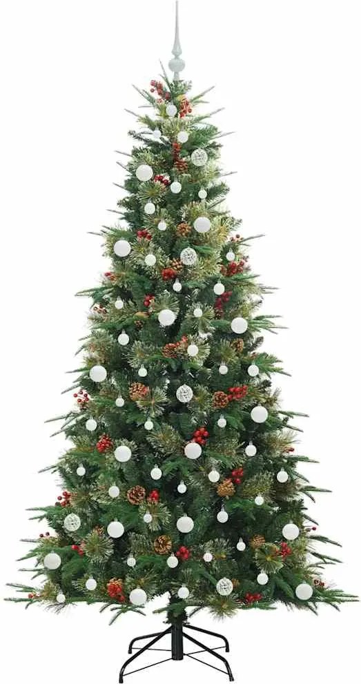 Umělý Skládací Vánoční Strom s stojanem Zelená 210 cm PE a PVC 3397435