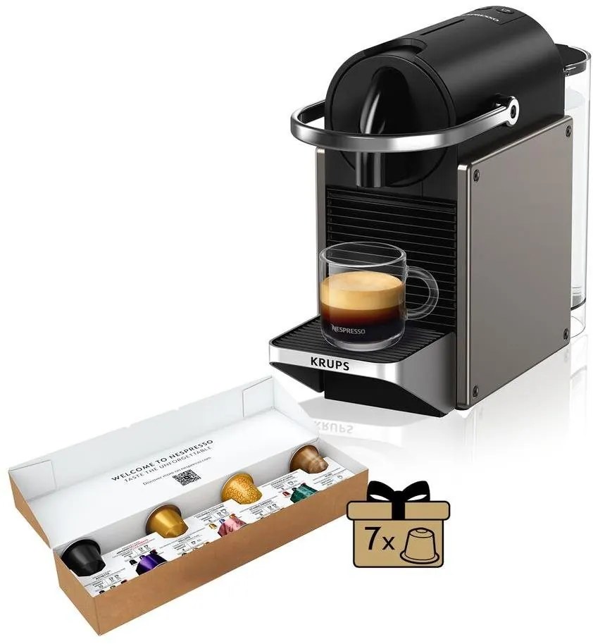 Kávovar na kapsle nespresso krups pixie titan xn306t10