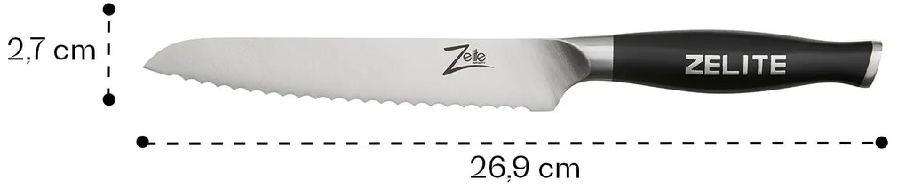 Comfort Pro, 6 "univerzální nůž, zoubkovaný okraj, 56 HRC, nerezová ocel