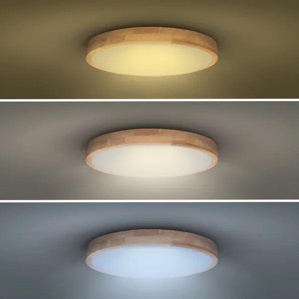 Solight WO8009- LED Stm. svítidlo SOLID OAK LED/48W/230V 3000-6500K pr. 39 cm+DO