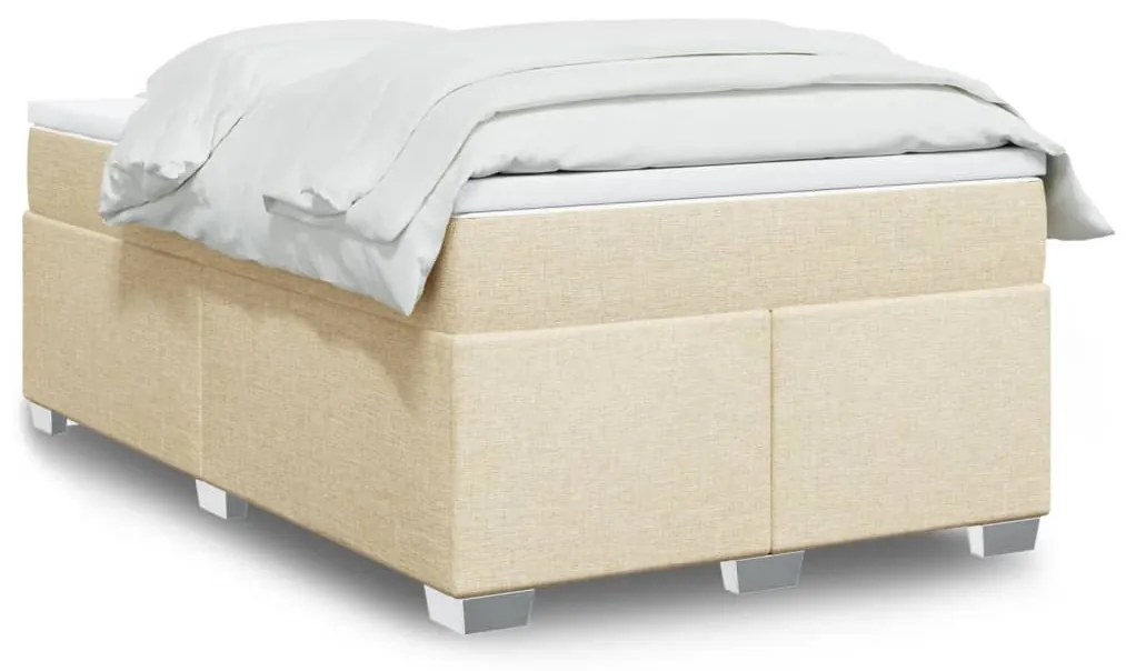 Box spring postel s matrací krémová 120x200 cm textil 3285128