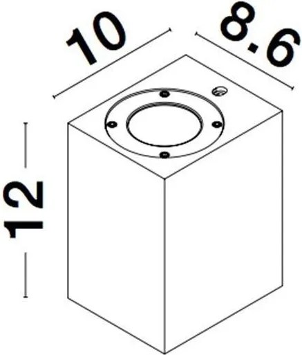 NV 9790542 Venkovní nástěnné svítidlo FUENTO šedý beton skleněný difuzor GU10 1x7W IP65 100-240V bez žárovky světlo dolů - NOVA LUCE