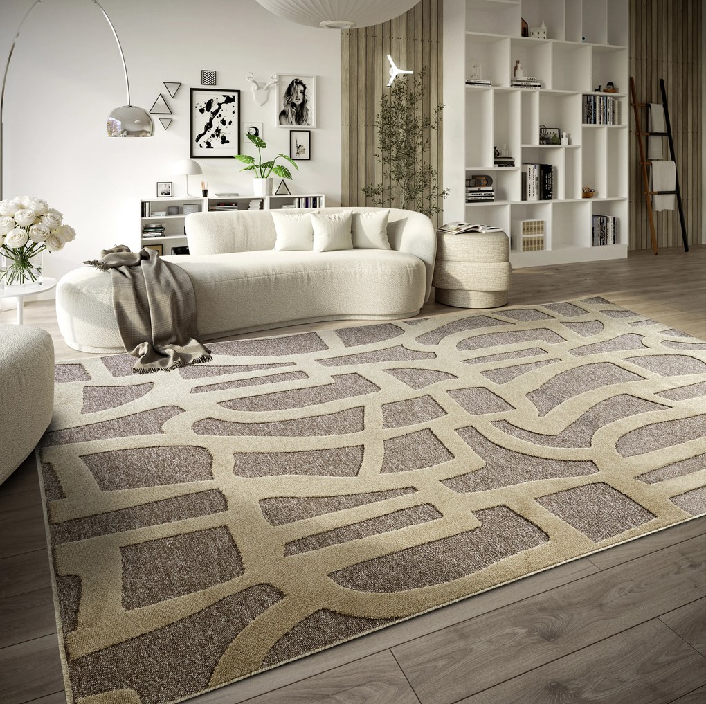 Villeroy & Boch Kusový koberec 106142 Grey, Beige, 160x230, béžová, ložnice