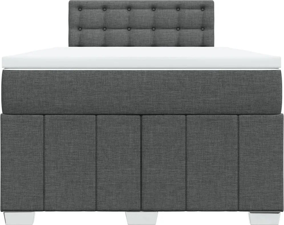 Box spring postel s matrací tmavě šedá 120x190 cm textil 3287022