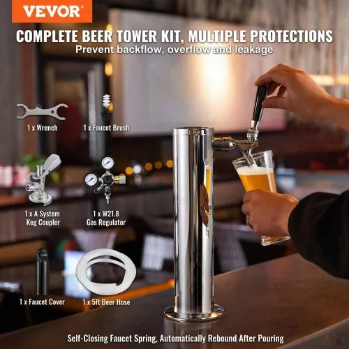 Sada Kegerator Věž s jedním kohoutkem Kegerator Beer Věž & – TJZQBFPQGZ-A-EU