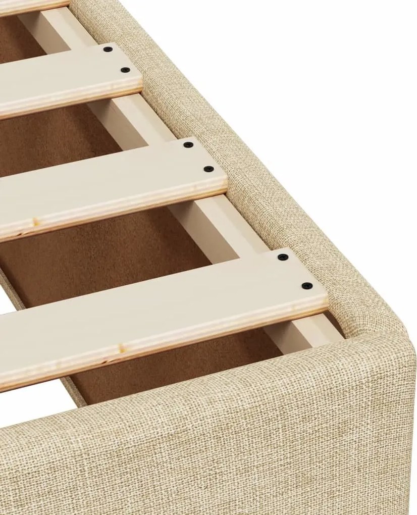 vidaXL Box spring postel s matrací 140x200 cm textil [3285137] Barva: krémová