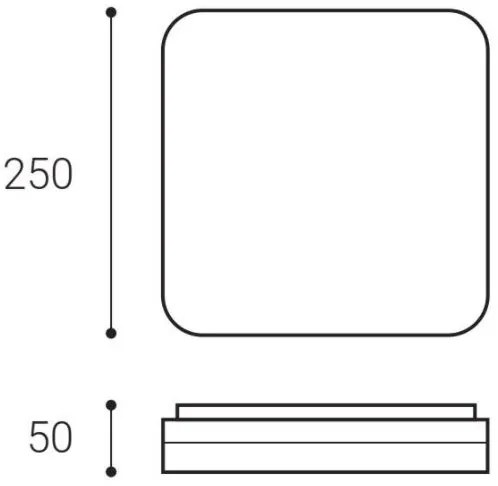 LED2 - LED Stropní svítidlo SQUARE LED/12W/230V IP54 3000/4000/5700K