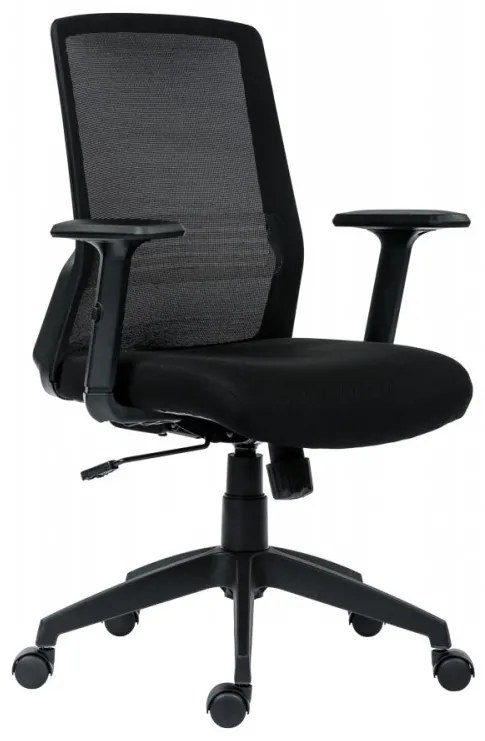 Kancelářská ergonomická židle NOVELLO — síť / látka, černá