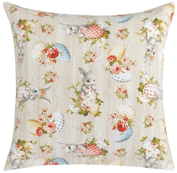 Bellatex Povláček EMA Velikonoce 45x45 cm Zajíček béžová, zelená, oranžová