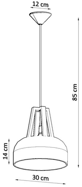 Sollux SL.0390 - Lustr na lanku CASCO 1xE27/60W/230V pr. 30 cm