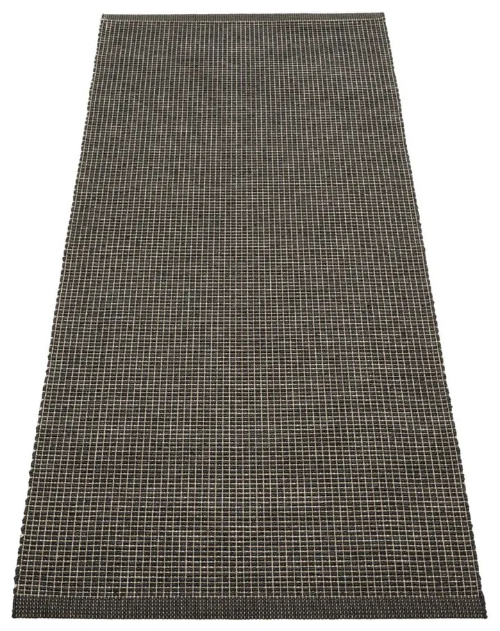 Antracitový vnitřní a venkovní běhoun 70x180 cm Emm Black Linen – Pappelina