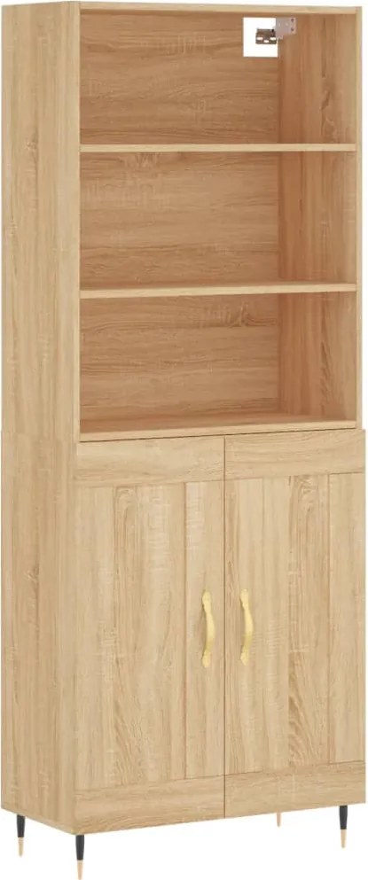 Skříň highboard dub sonoma 69,5 x 34 x 180 cm kompozitní dřevo 3189936