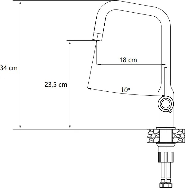 Černá matná/zlatá kuchyňská dřezová baterie QUADRON NATALIE Q LINE