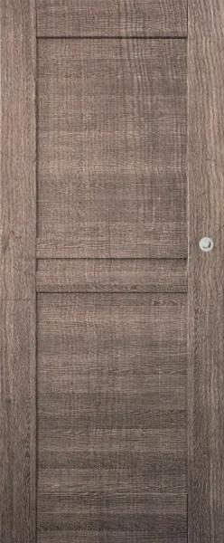 posuvné interiérové dveře do pouzdra MADERA plné, model 1 Průchozí rozměr: 70 x 197 cm, Orientace dveří: Levé dveře, Dekor: Dub rustikální